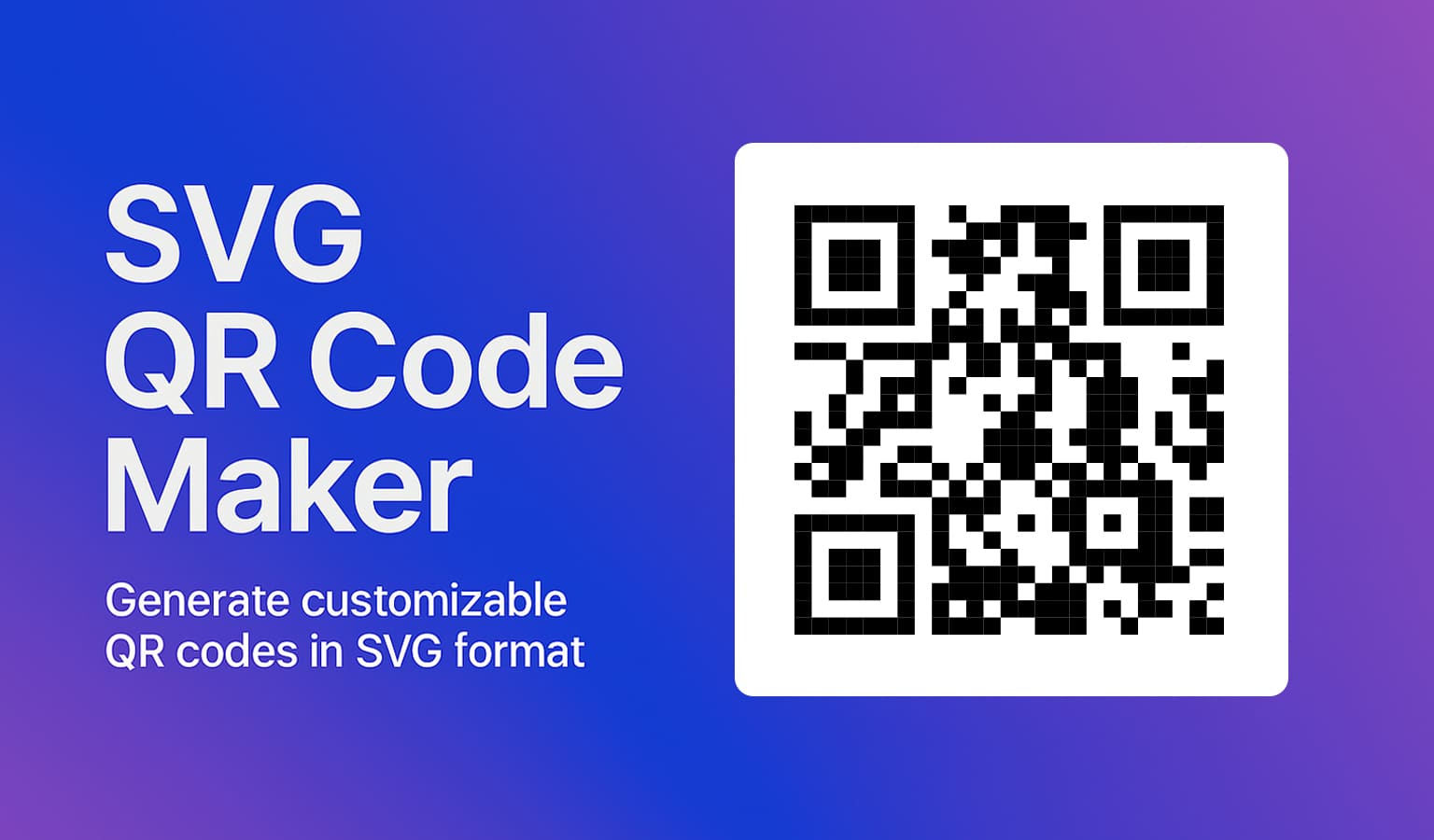 Free SVG QR Code Generator - Vector QR Codes