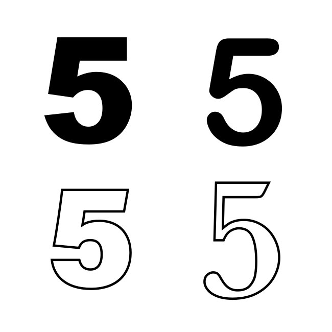 Number 9 SVG Variants Filled And Outline Vector Template - SVG.design