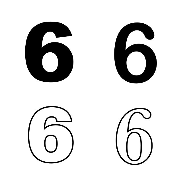 Number 9 SVG Variants Filled And Outline Vector Template - SVG.design